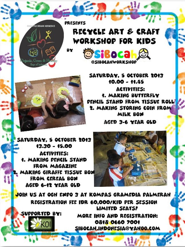 Recycle Art Craft Workshop For Kids Kids Parents Events Liburan recycle-art-craft-workshop-for-kids-kids-parents-events-liburan